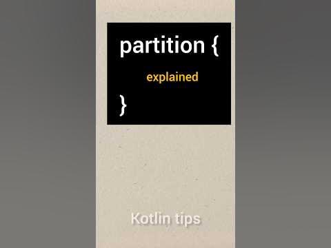 use of partition function in kotlin #android #kotlin #shorts - YouTube