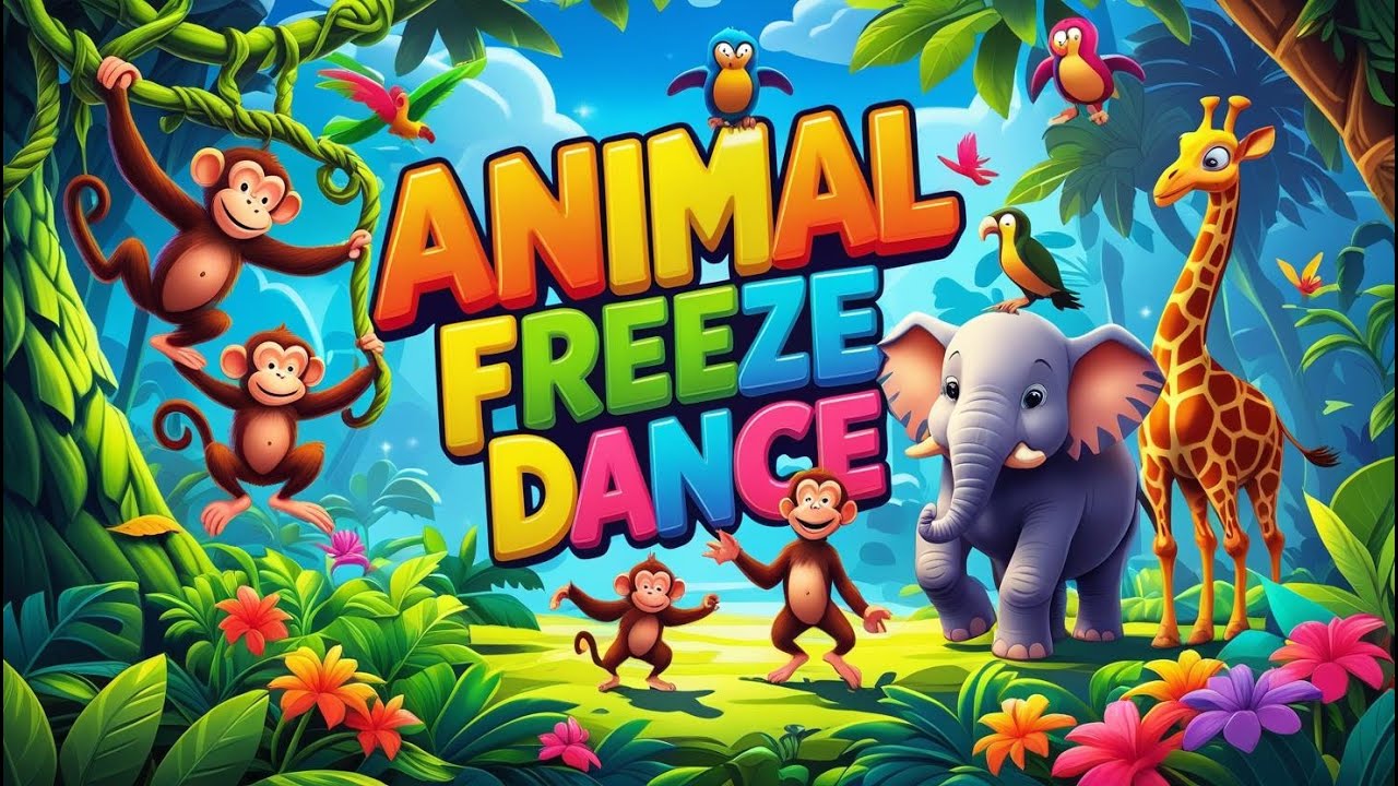 Animal Freeze Dance! 🦁🐘🐧 Kids Pop Song by WildGroove Kids - YouTube