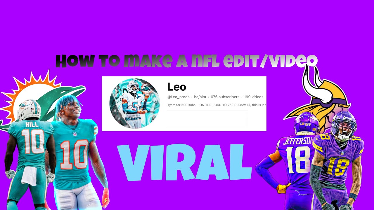 HOW TO MAKE A NFL EDIT/VIDEO #chiefs #dolphins #vikings #viral ...