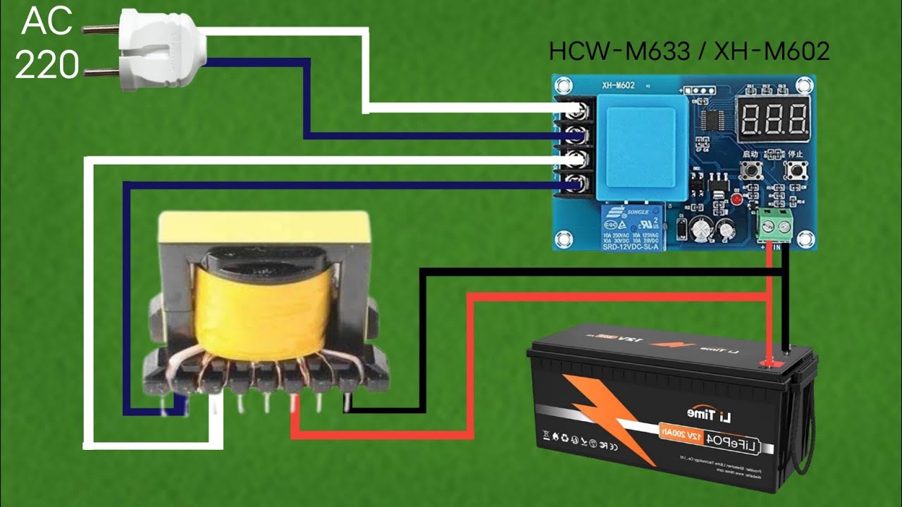 HCW M633 XH M602 Auto Cut off Battery Charger Control - YouTube