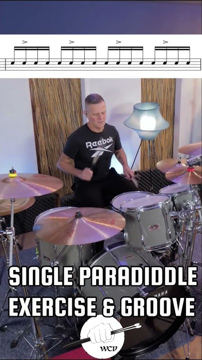 Paradiddle exercise and groove #paradiddle #singleparadiddle #drumrudiments - YouTube
