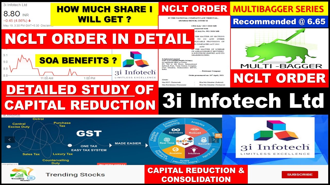 3i Infotech NCLT Order|SOA & Capital Reduction| 3i Infotech Latest news ...