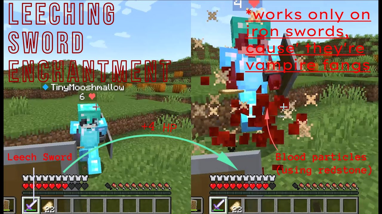 How to create a Leeching enchantment in Minecraft 1.16—1.19.3 - YouTube