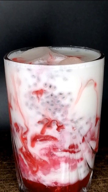 ruaja sharbat with jelly and cheeya seed drink #drink #food # ...
