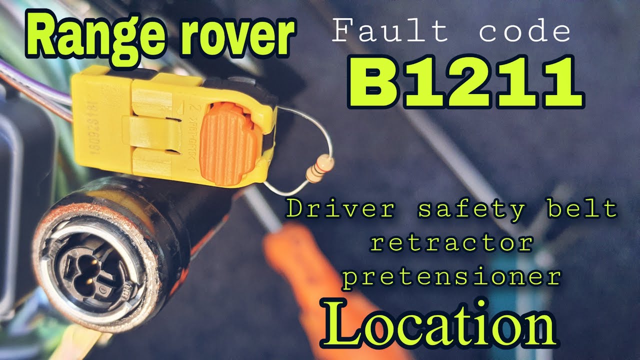 B1211 Range rover driver safety belt retractor pretensioner location ...