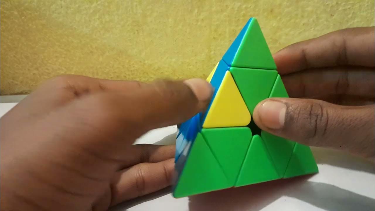 how to solve pyramix cube under 1 min without any trick - YouTube