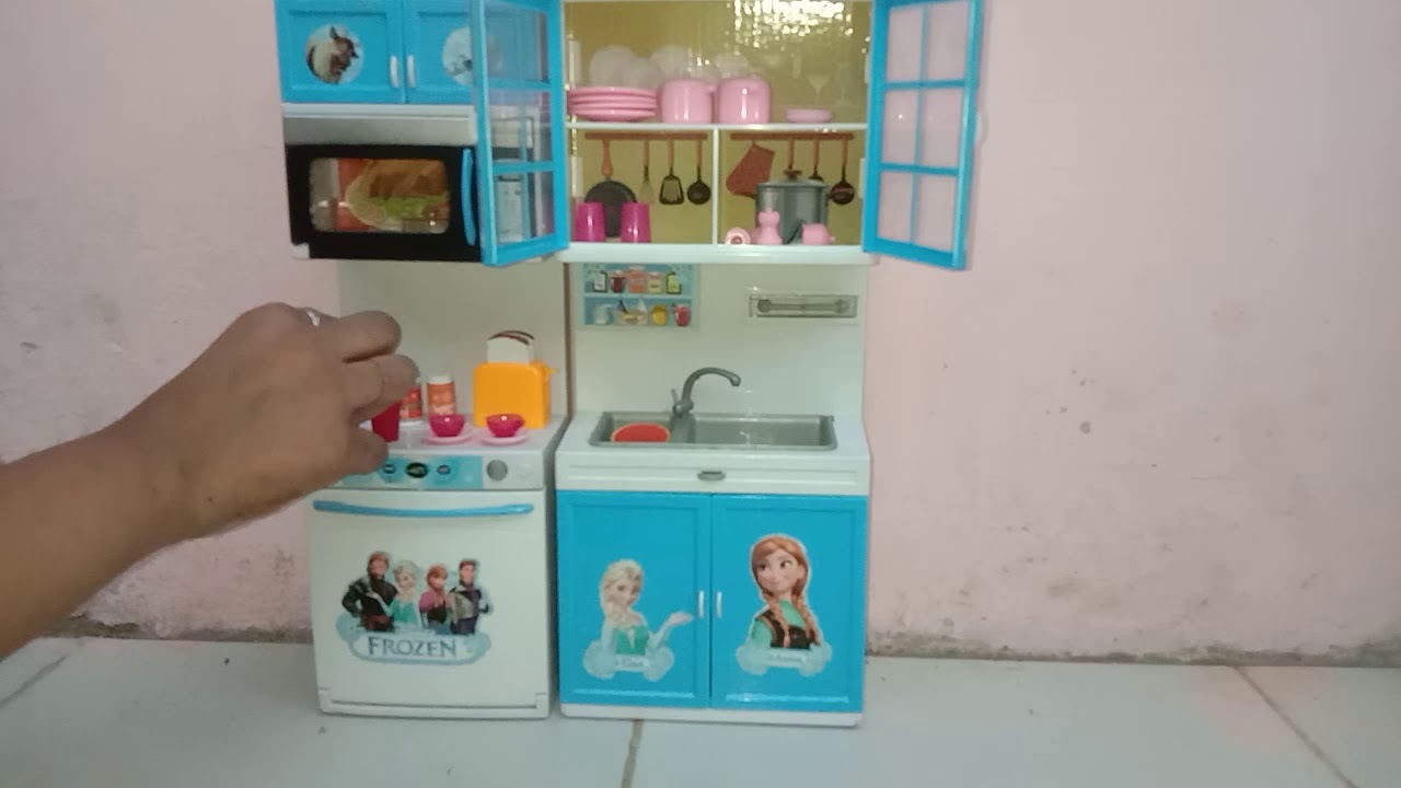 elsa and anna kitchen set toy so let's play with ||cutie choti - YouTube