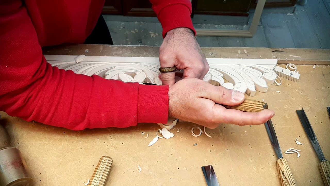 Ξυλογλυπτο τελείωμα κορνίζας #woodcarving #woodworking #pfeil #wood # ...