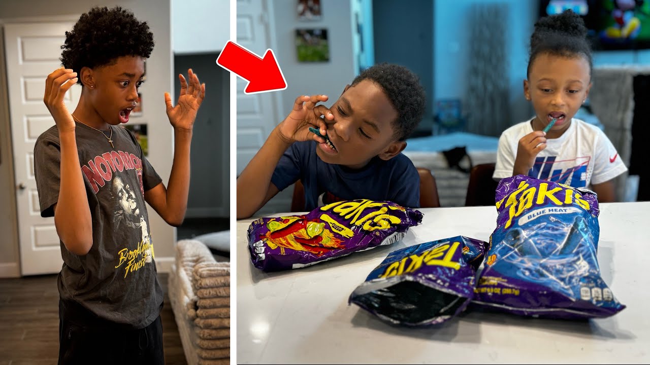 Little Brothers SNEAK And Eat To Much TAKIS, They INSTANTLY Regret IT ...