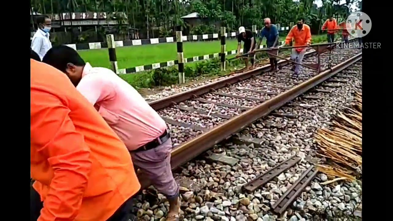 Rail cutting and changing - YouTube