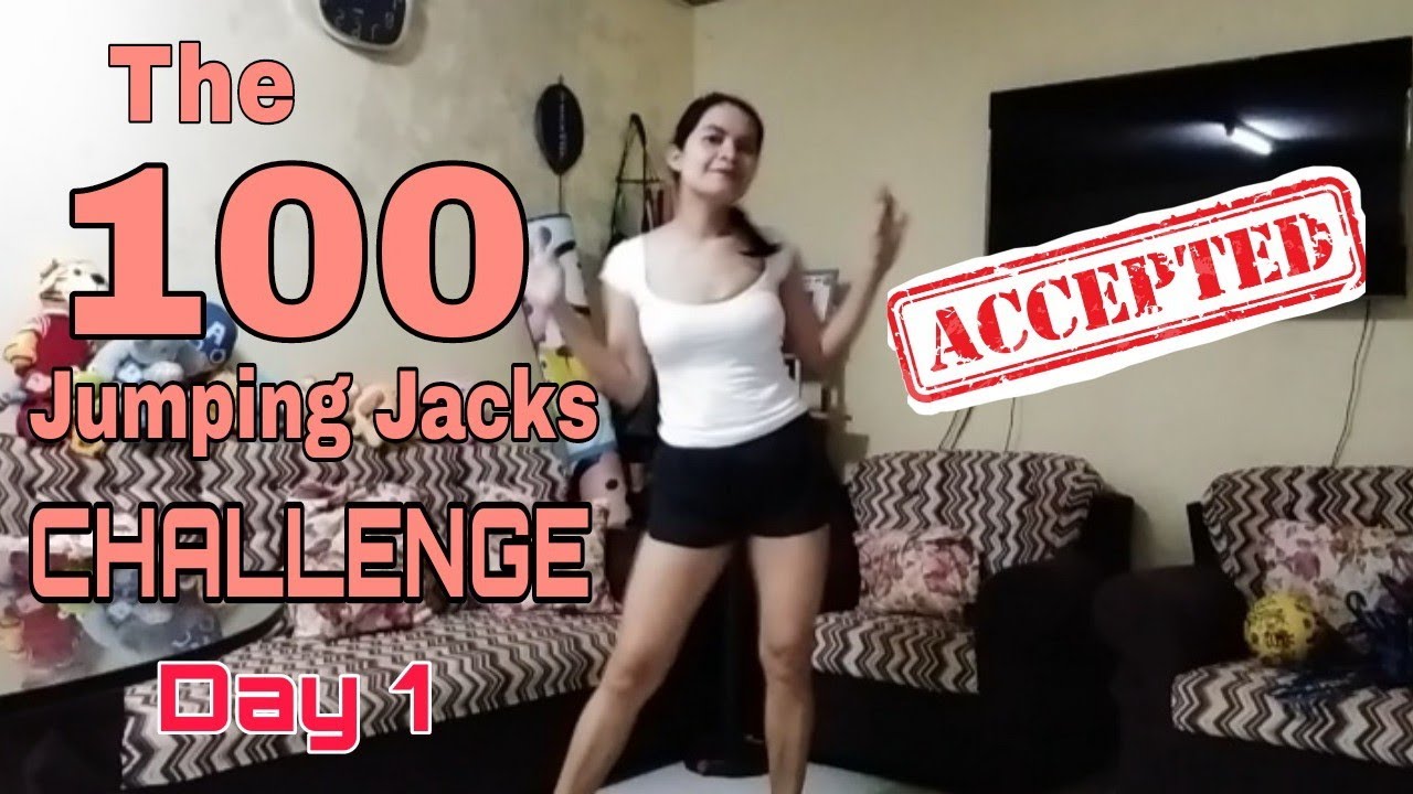 100 Jumping Jacks Challenge for 10 days | Day 1| who's next? - YouTube