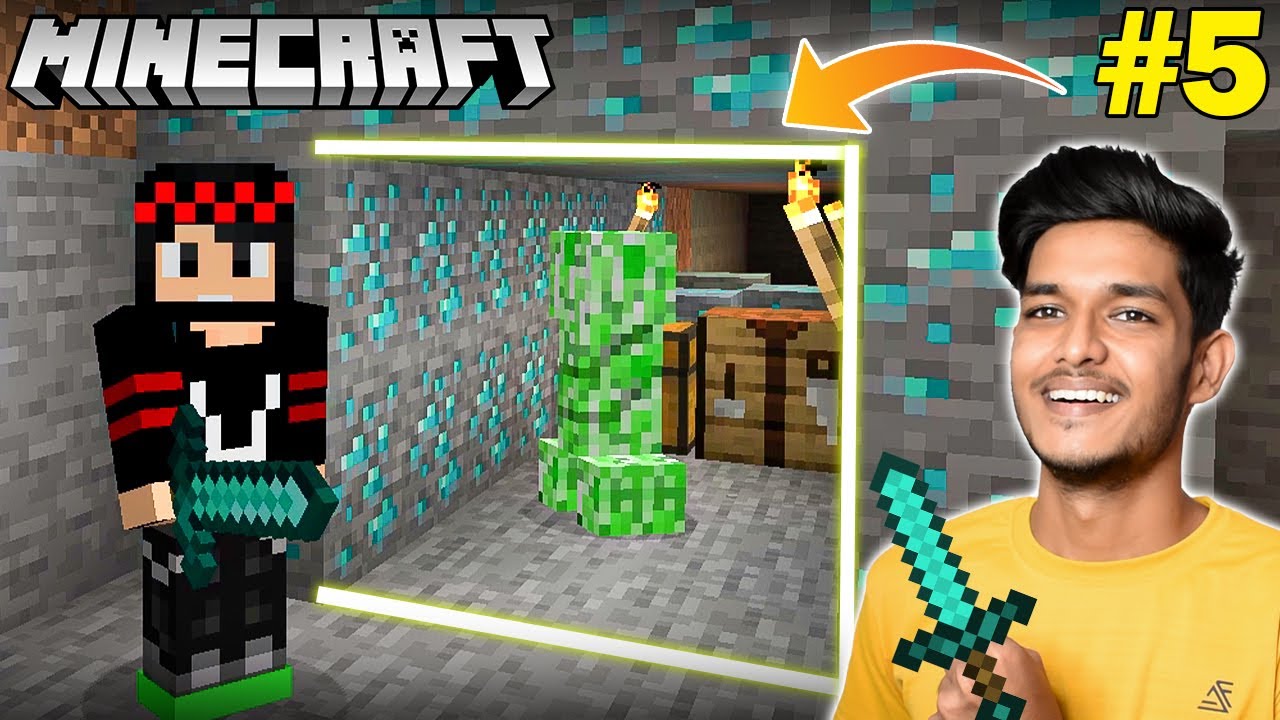 I FOUND SECRET DIAMOND CAVE | MINECRAFT GAMEPLAY #5 - YouTube