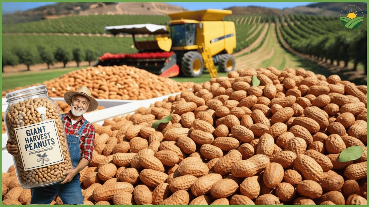 How Farmers Massive Harvest and Process Millions of Peanuts Into Peanut ...