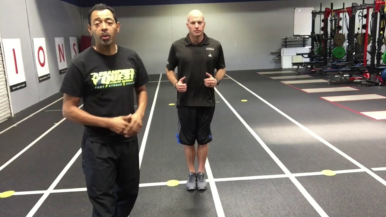 Agility Drills - Around the Square Double Leg Line Hops - YouTube