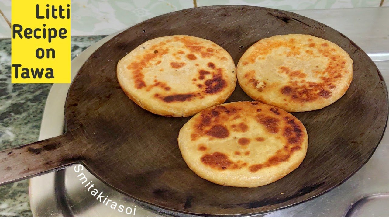 Litti Recipe on Tawa/सतू लिट्टी की आसान रेसिपी/Stuffed Sattu Litti on ...