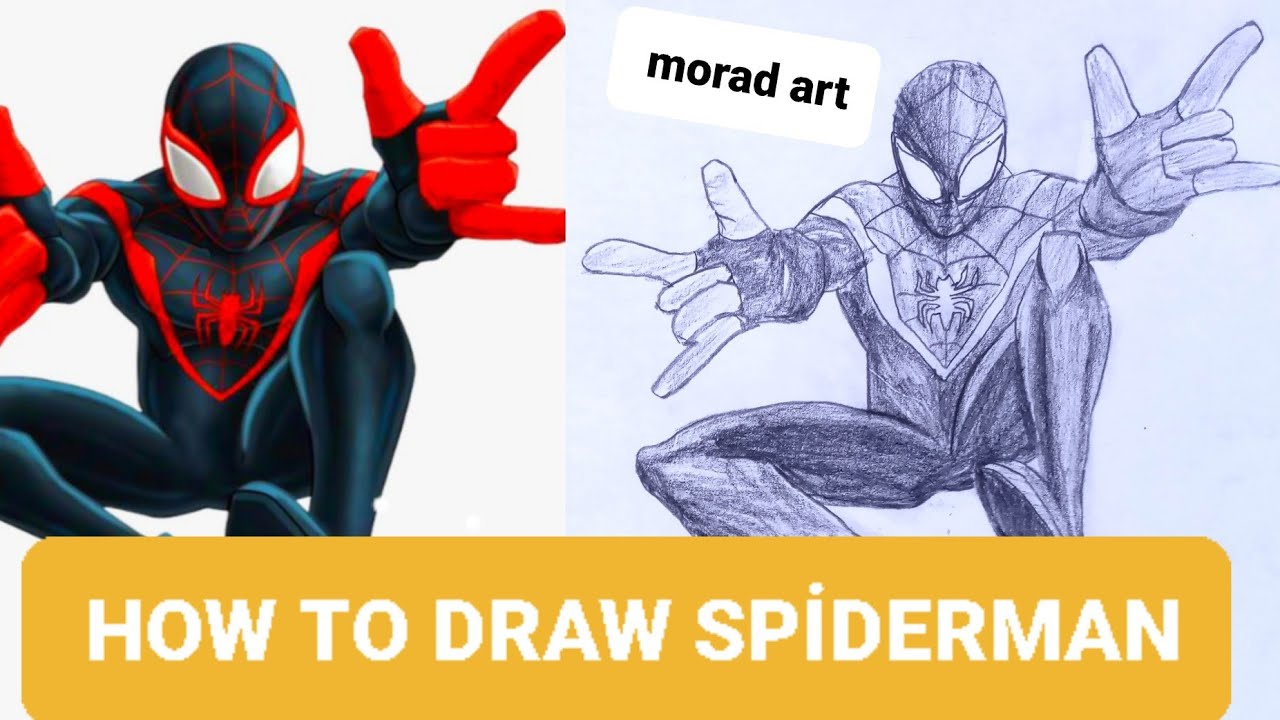How to draw Miles Morales step by step (Drawing Spider-Man) - YouTube