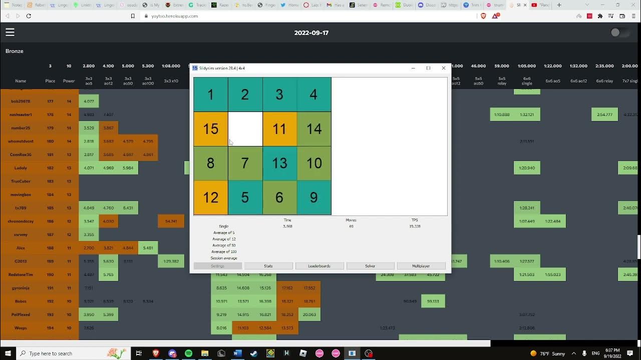 4x4 slidysim ao5 11.868 - YouTube