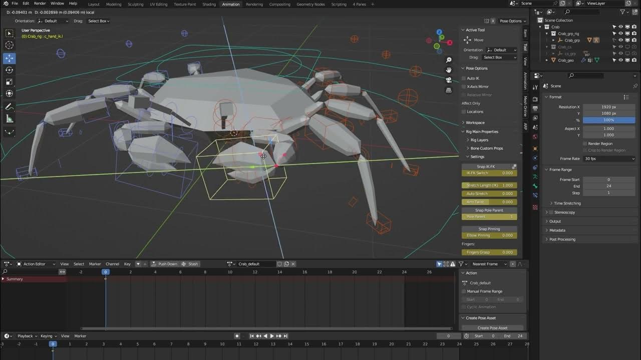 Crab Blender Rig | Auto-Rig Pro: Rig Library - YouTube