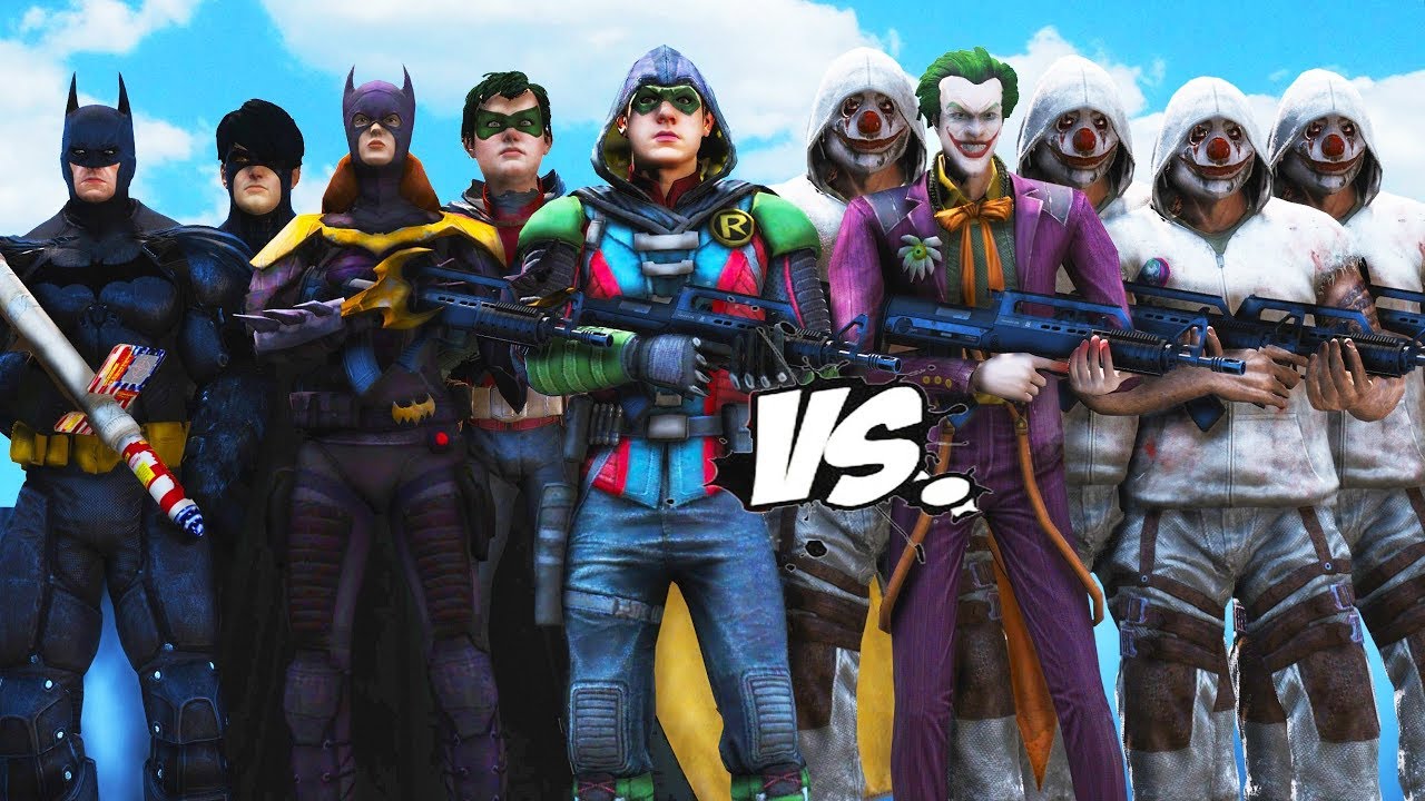 TEAM BATMAN VS TEAM JOKER - EPIC BATTLE - YouTube
