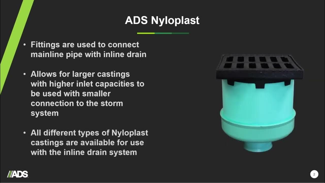 Nyloplast Product Spotlight Inline Drains - YouTube