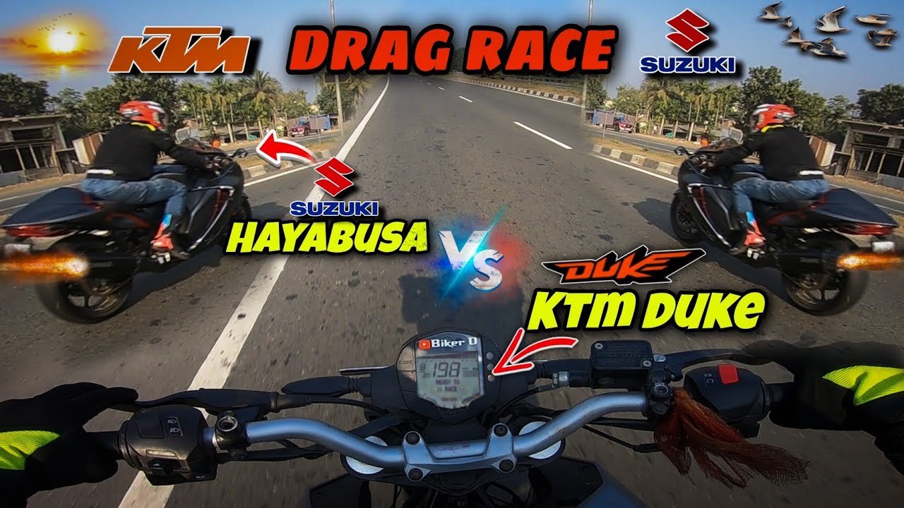Hayabusa Vs Duke Drag Race ||💥 Duke On Fire ||🔥 Republic Day Special ...