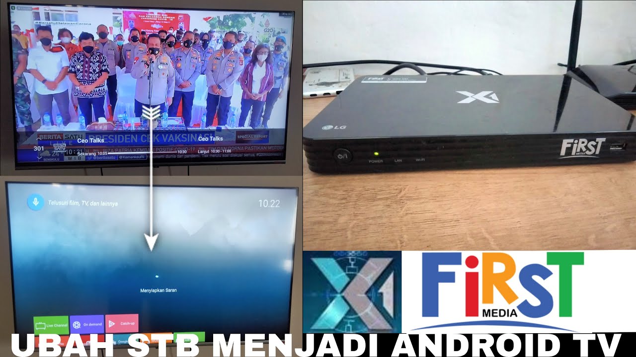Cara menjadikan STB FirstMedia sebagai Android TV - YouTube