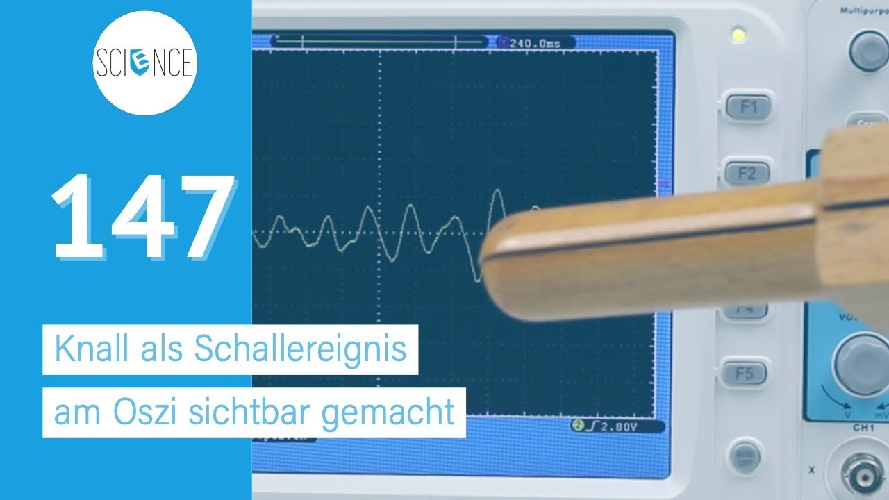 Knall als Schallereignis am Oszi sichtbar gemacht - Experiment - YouTube