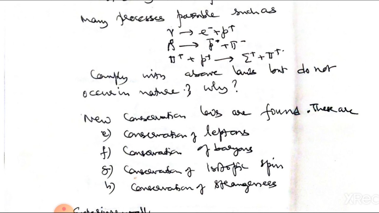 Elementary Particle Physics 3 | Conservation Laws I | L-3| MSC F | Dr ...