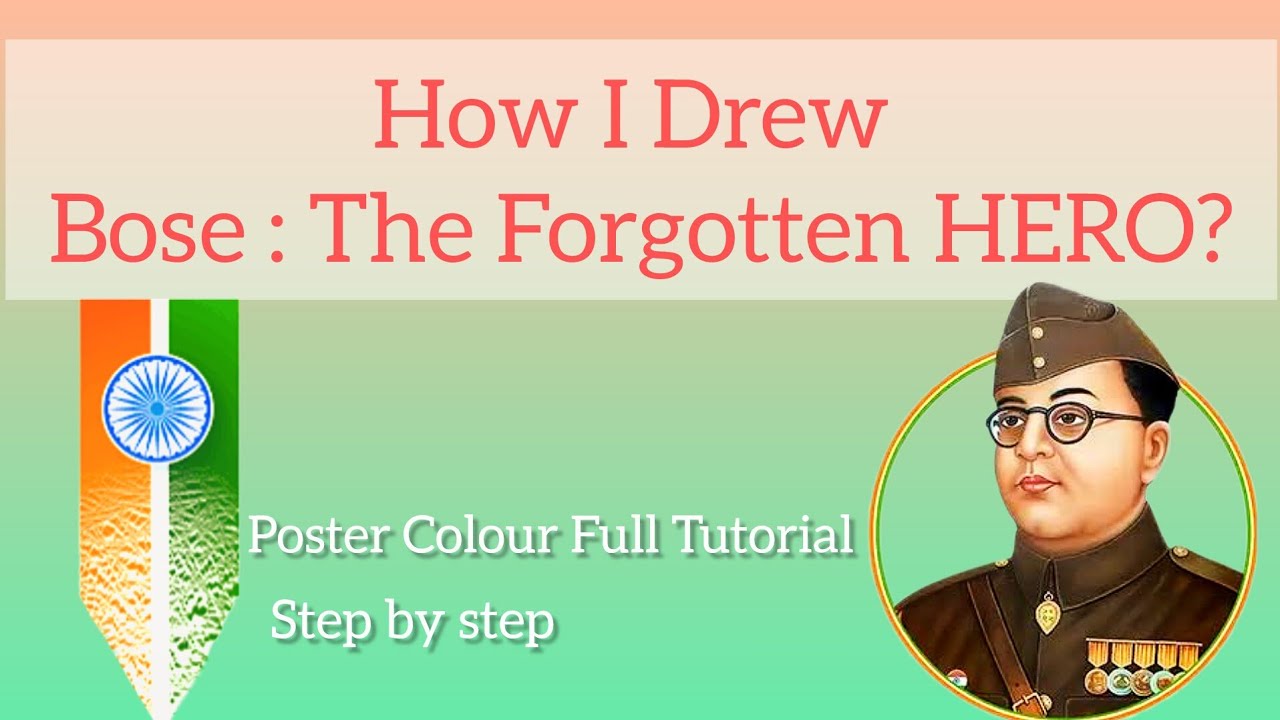 How to Draw NETAJI || BOSE : The Forgotten HERO? 🇮🇳 - YouTube
