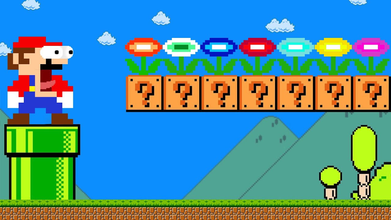 Super Mario Bros. but there are MORE Custom Flower All Enemies ...