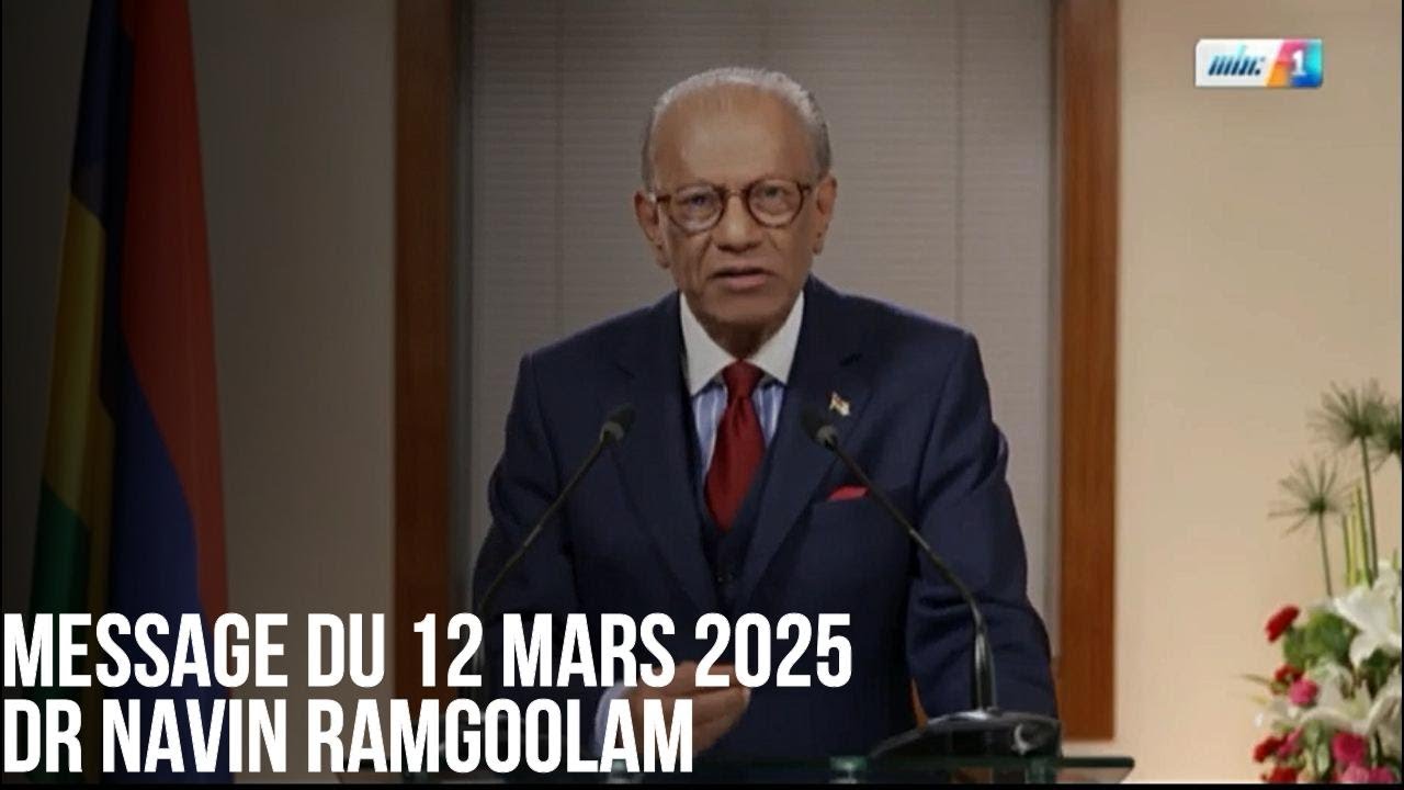 Maurice Info - Message du Dr Navin Ramgoolam pour le 12 mars 2025 - YouTube
