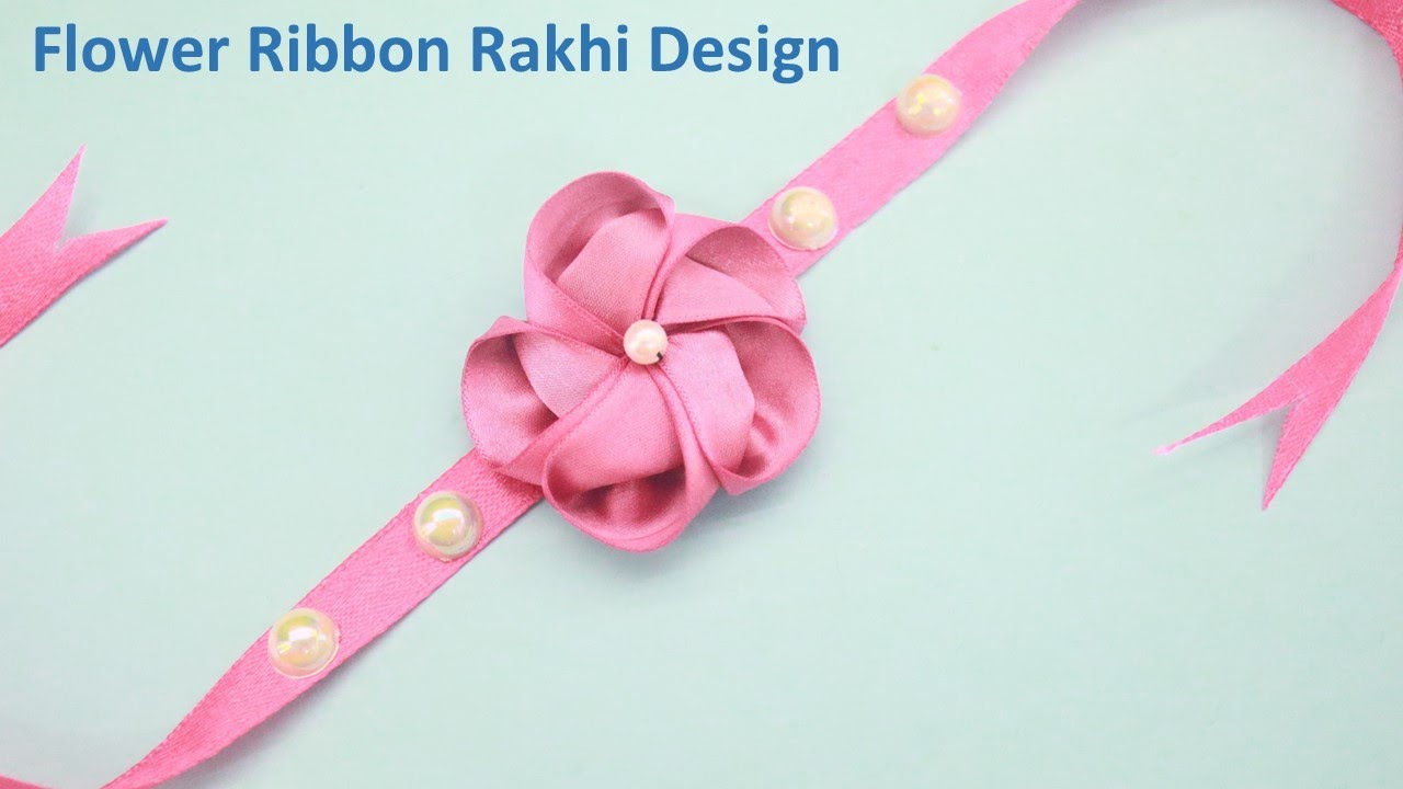 DIY Rakhi Making at Home | Flower Ribbon Rakhi | Easy Handmade Rakhi ...