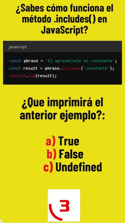 ¿Sabes cómo funciona .includes() en JavaScript? 🔍 #javascript #programacion #viralvideo # ...