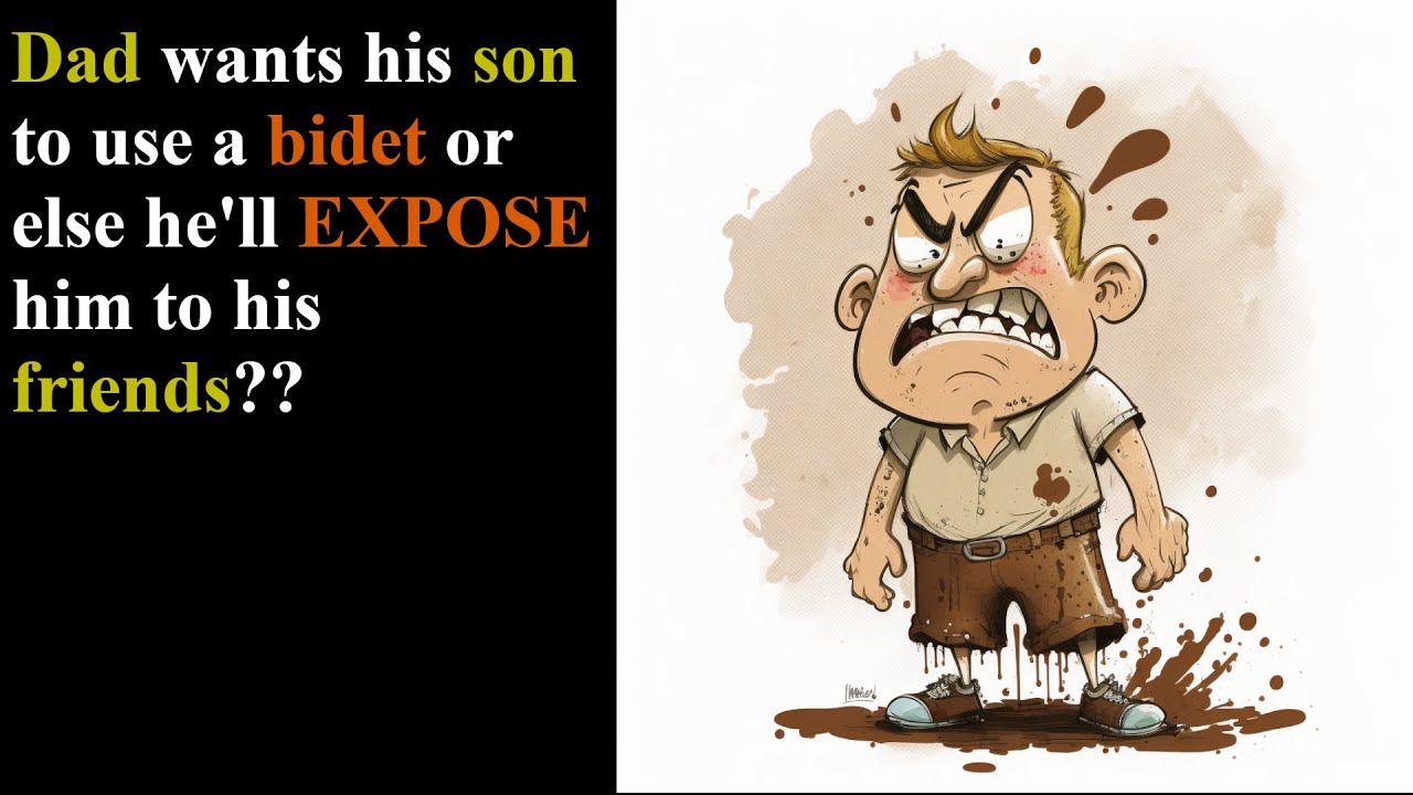 Dad threatens to expose his son if he wont use a bidet - YouTube