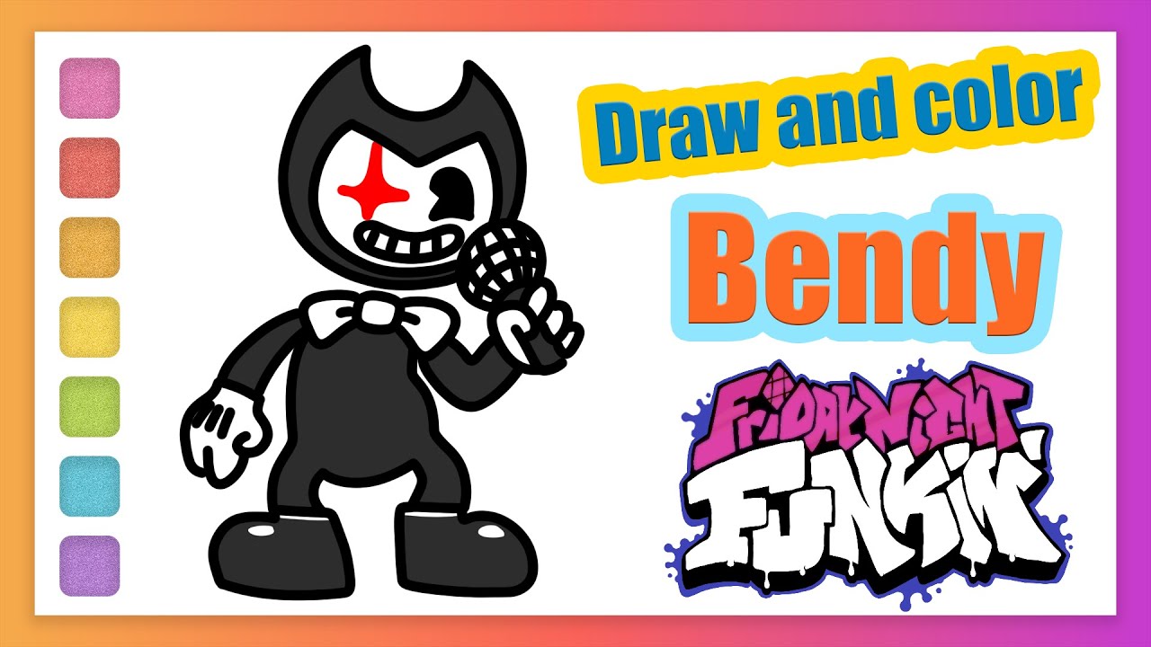 How to draw Bendy fnf | Friday Night Funkin - YouTube