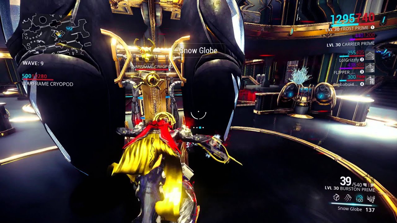 Warframe - Tower 4 Defense Frost Burston Prime Gameplay - YouTube