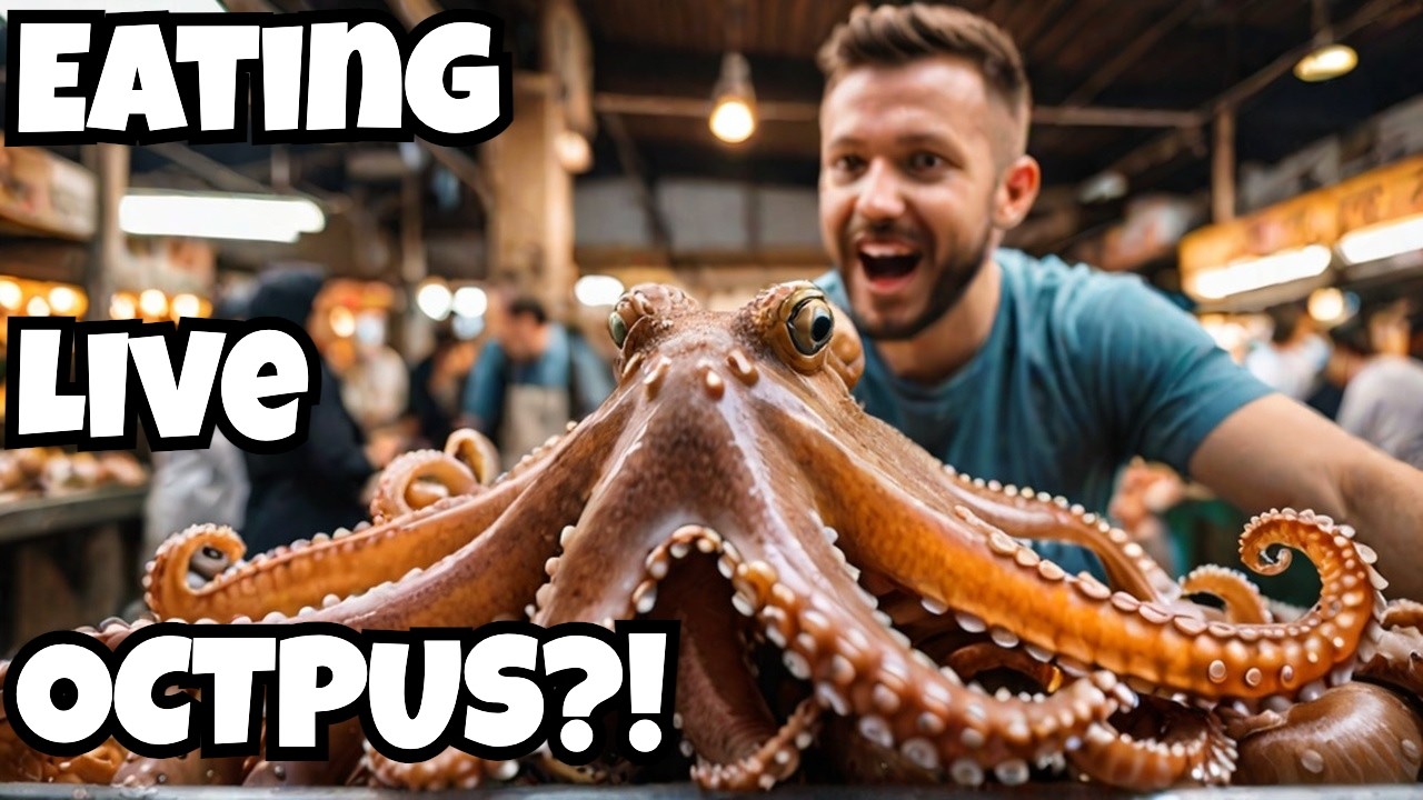 Eating LIVE Octopus at Noryangjin Market | Korean Street Food! - YouTube