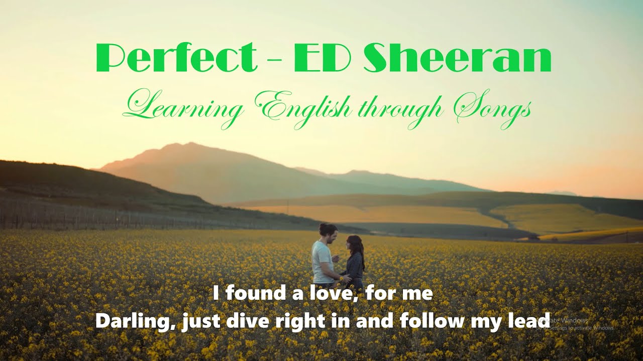 Learning English through Songs - Perfect - Video Lyrics - YouTube