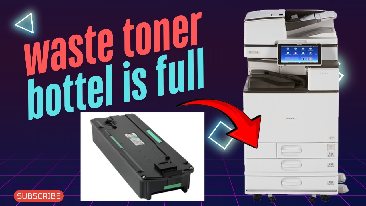 How to clean waste toner bottel is full - YouTube