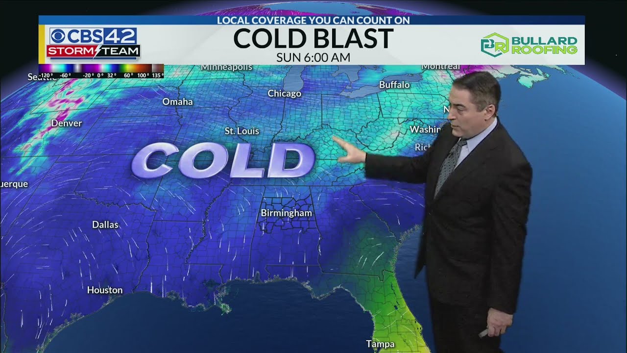 February 15th CBS 42 News @ 5pm Weather Update - YouTube
