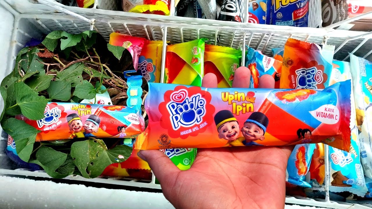Wow !! Serunya berburu es krim, ada es krim paddle pop upin ipin trico ...