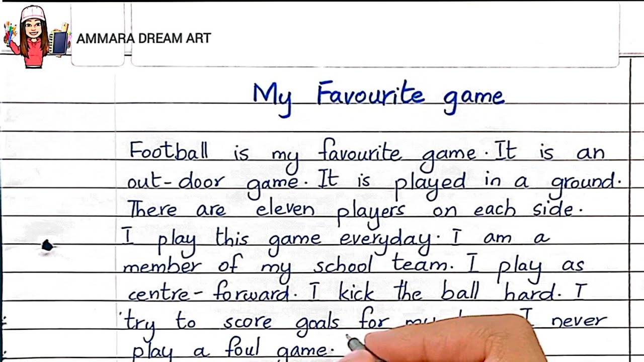 My Favourite game essay writing in English /Football Essay writing # ...