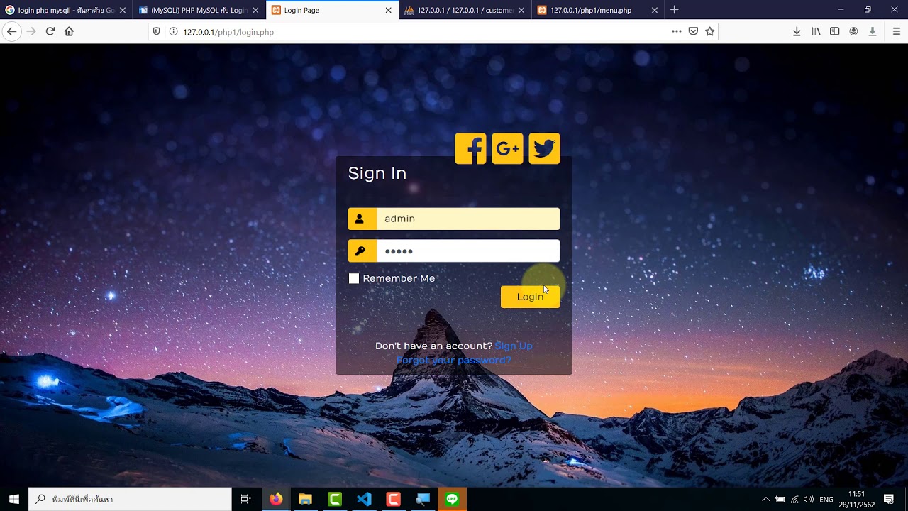 ทบทวนวิธีทำ Login Logout แบบ 2 เลเวล โดยใช้ Bootstrap Login - YouTube