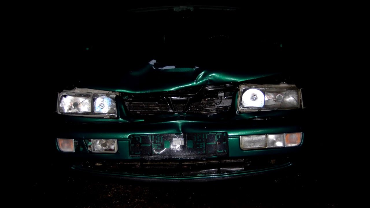 Wild boar hit by car - YouTube