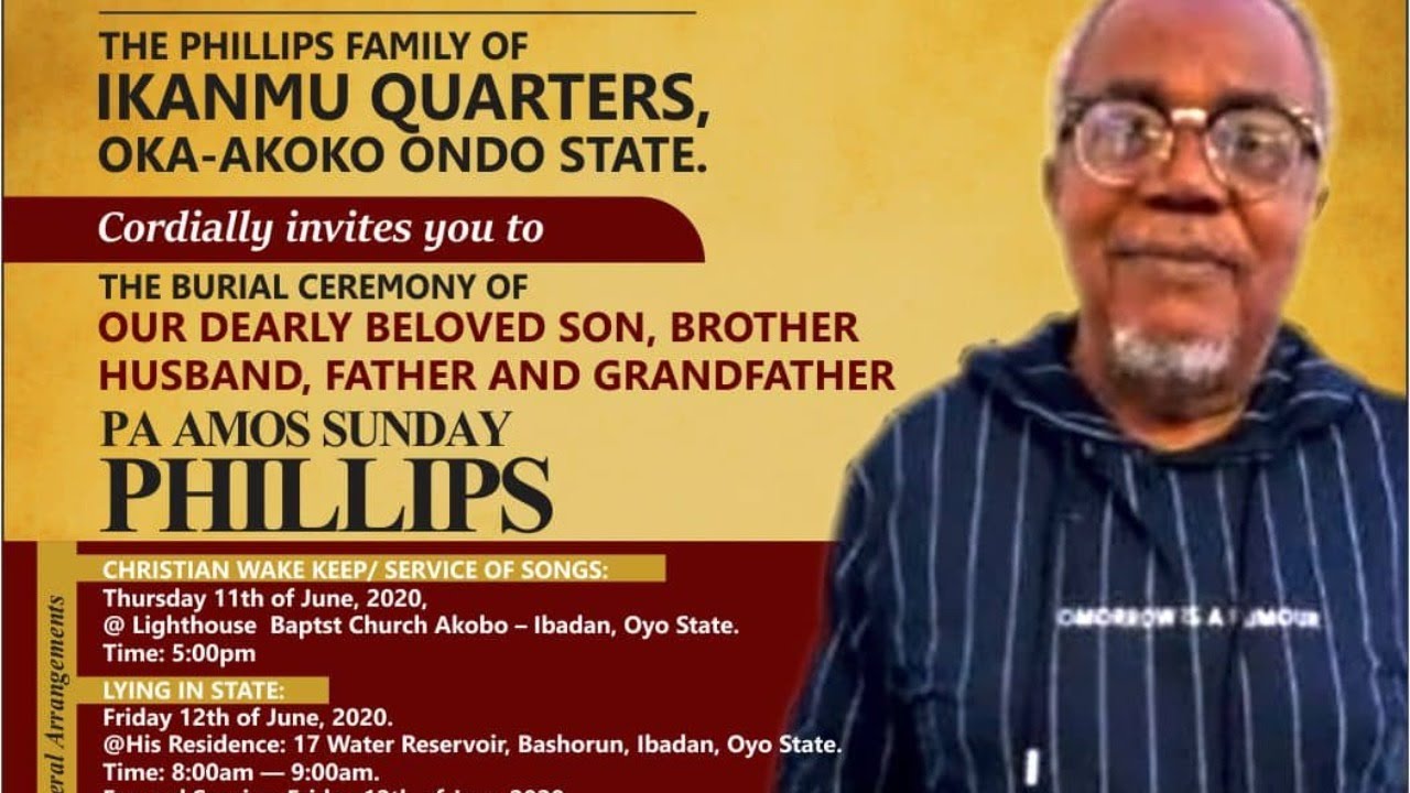 Burial Ceremony of Pa Amos Sunday Philip - YouTube