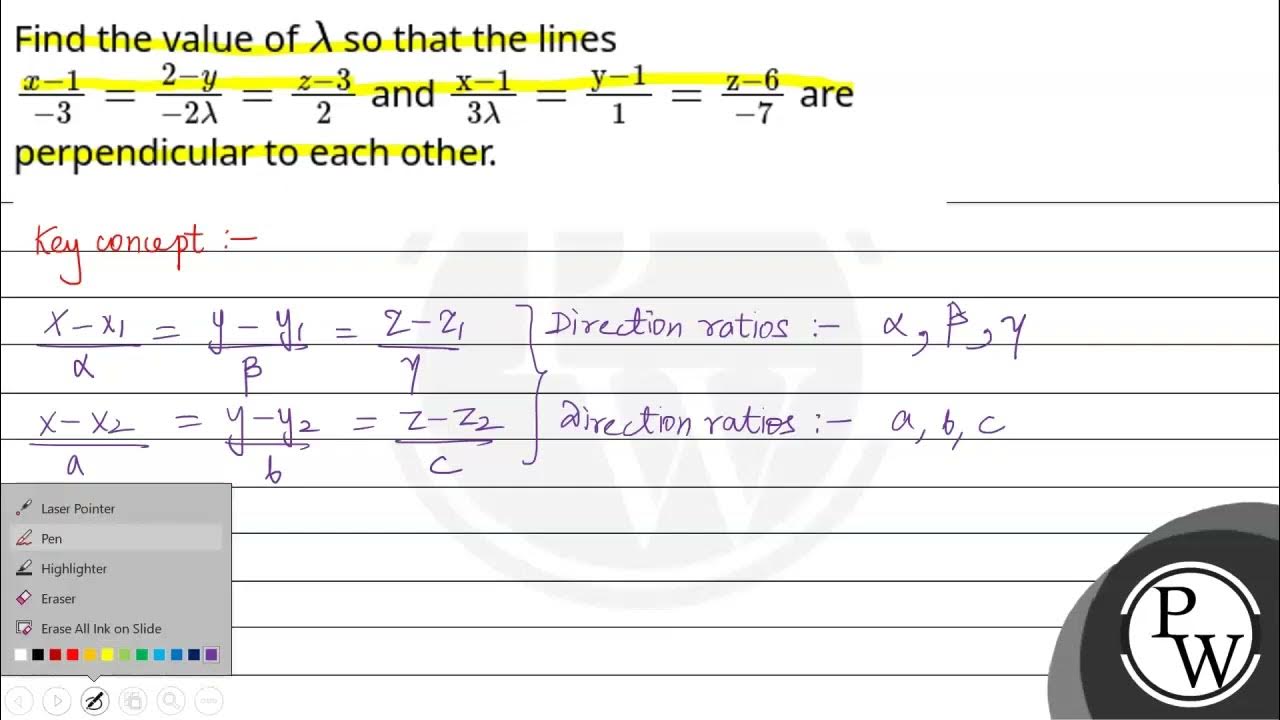 Find the value of \\(\\lambda\\) so that the lines \\(\\frac{x-1}{-3}=\\frac{2-y}{-2 \\lambda ...