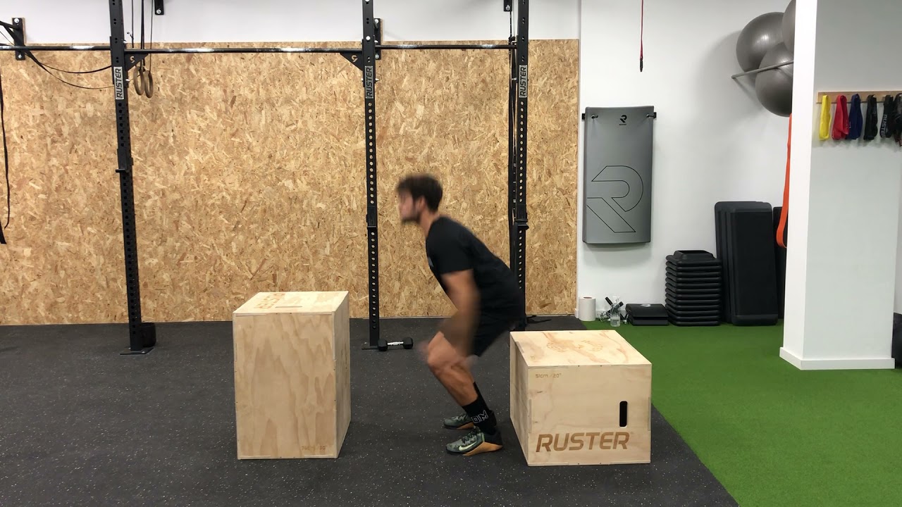 Seated box jump - Salto a cajón desde sentado - YouTube
