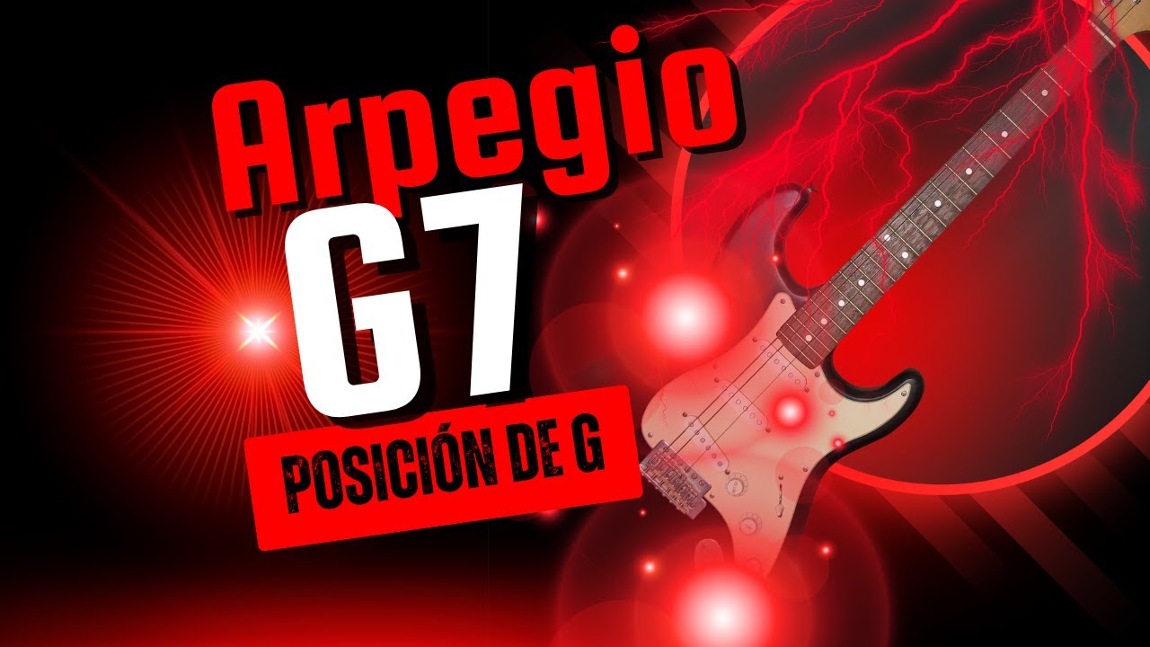 Arpegio de tetrada | G7 | Posición G (CAGED) | Aprende las tetradas ...