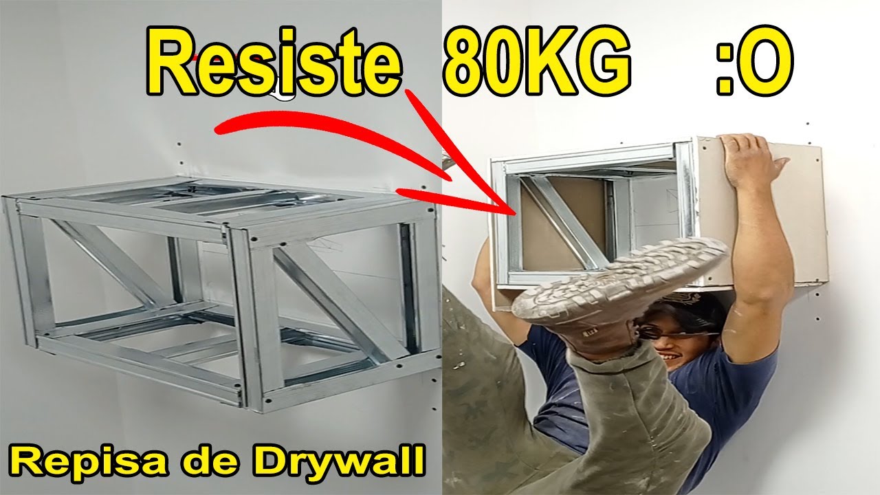 Como hacer repisam de drywall RESISTENTE #drywall #tablaroca #sheetrock ...