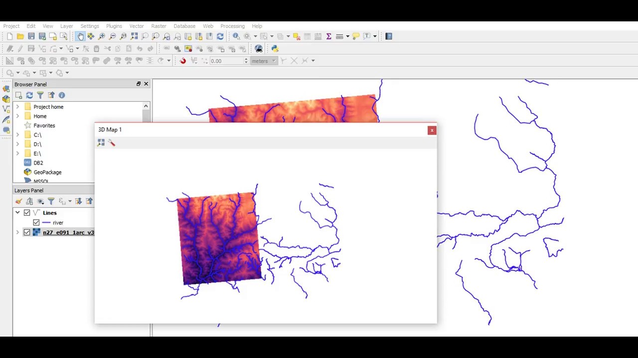 Explore 3d View In Qgis Youtube